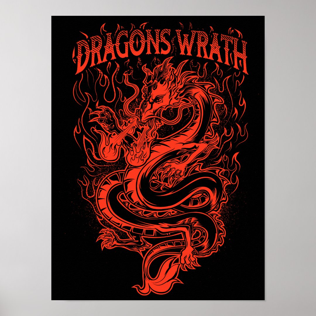 Dragons Wrath Red Poster | Zazzle