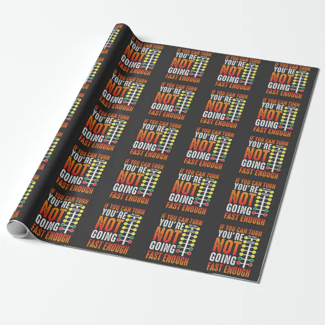 Dragster Saying Race car Driver Skill Drag Racing Wrapping Paper | Zazzle