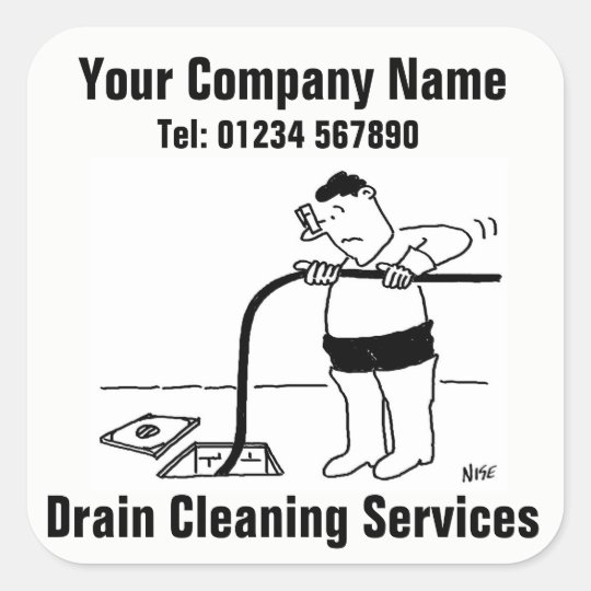 Drain Cleaning Services Cartoon Stickers | Zazzle.com