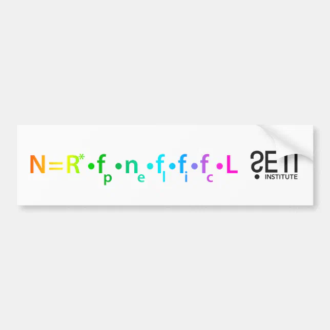 Drake Equation Bumper Sticker | Zazzle
