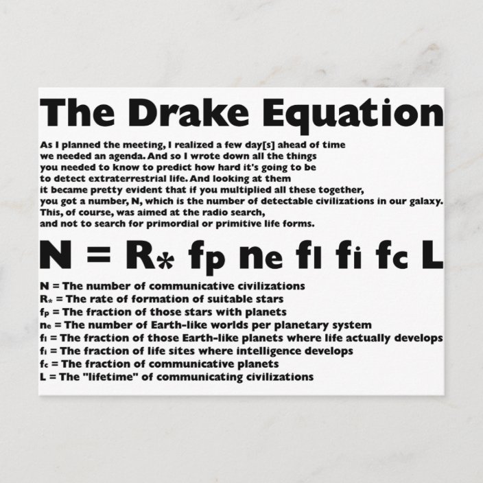 Drake_Equation Postcard | Zazzle.com