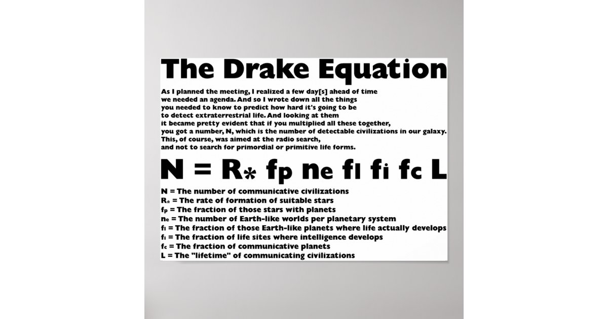 Drake_Equation Poster | Zazzle
