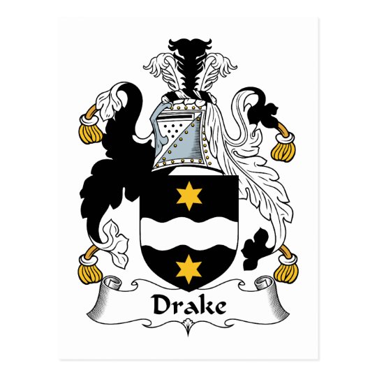 Drake Family Crest Postcard | Zazzle.com