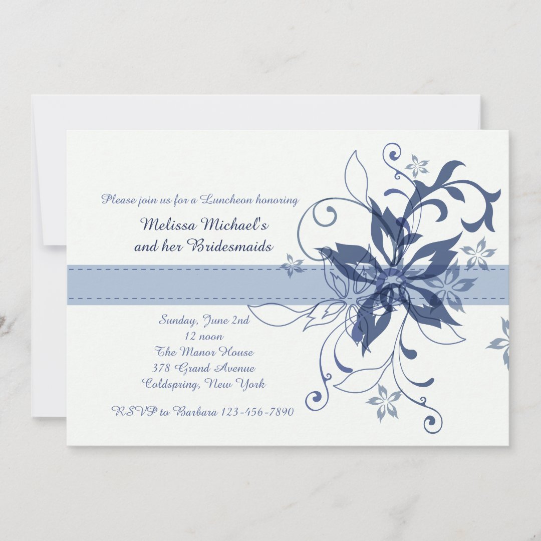 Drama and Fanfare Blue Invitation | Zazzle