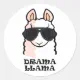 Drama Llama Classic Round Sticker | Zazzle