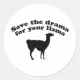 Drama Llama Classic Round Sticker | Zazzle
