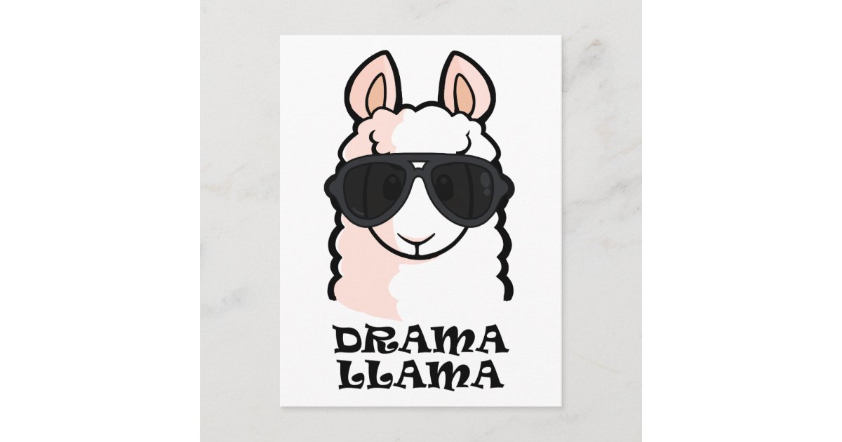 Drama Llama Postcard | Zazzle