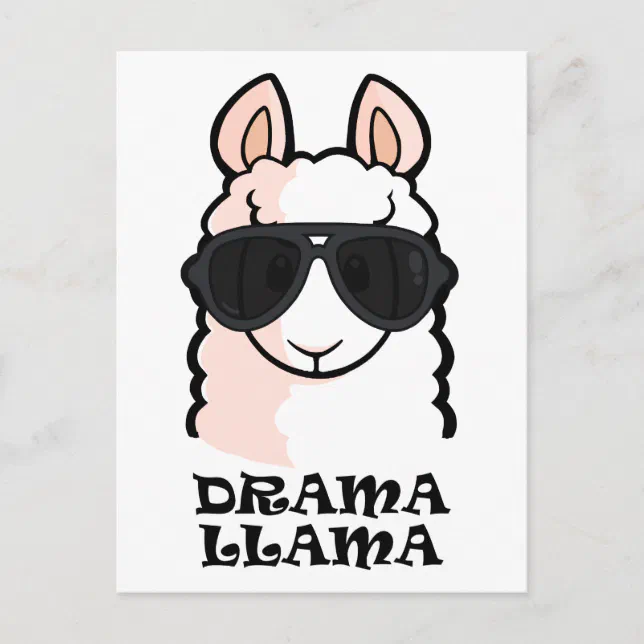 Drama Llama Postcard | Zazzle