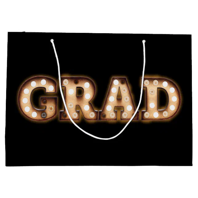 Drama Theater Movie Lights Grad Graduation Large Gift Bag | Zazzle
