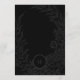 Dramatic Black Elegant Monogram Floral Wreath Invitation | Zazzle
