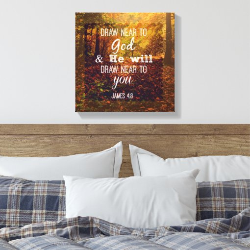 Draw Near to God Bible Verse Canvas Print | Zazzle