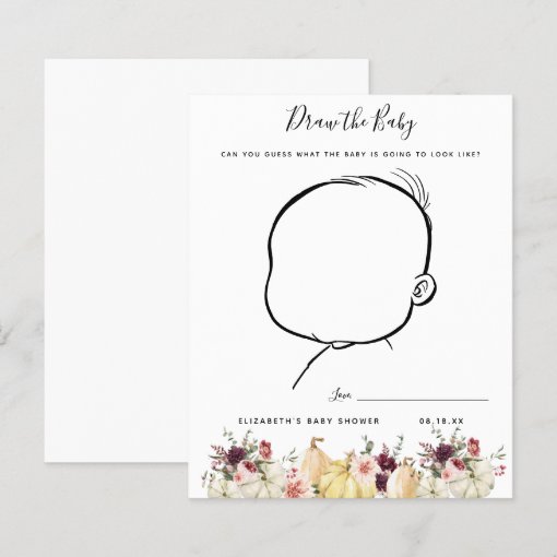 Draw the Baby | Baby Shower Game | Zazzle