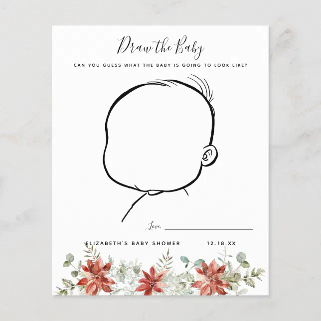Draw the Baby | Baby Shower Game | Zazzle