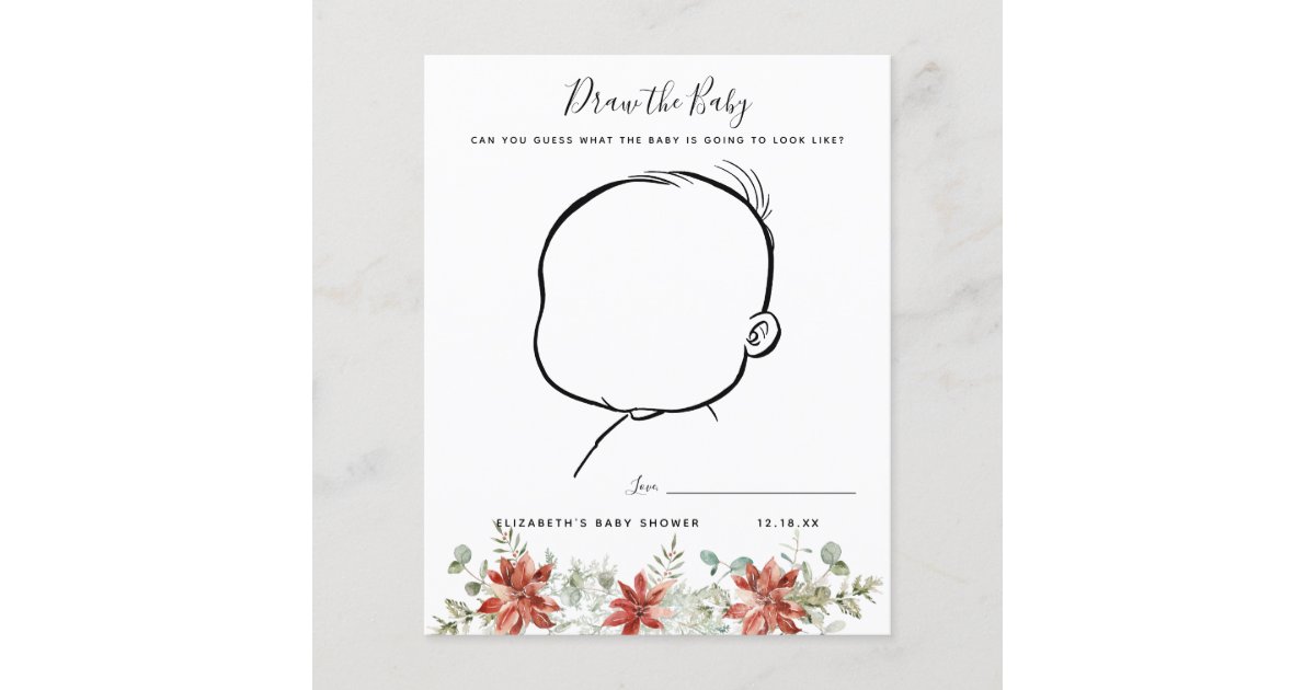 Draw the Baby | Baby Shower Game | Zazzle