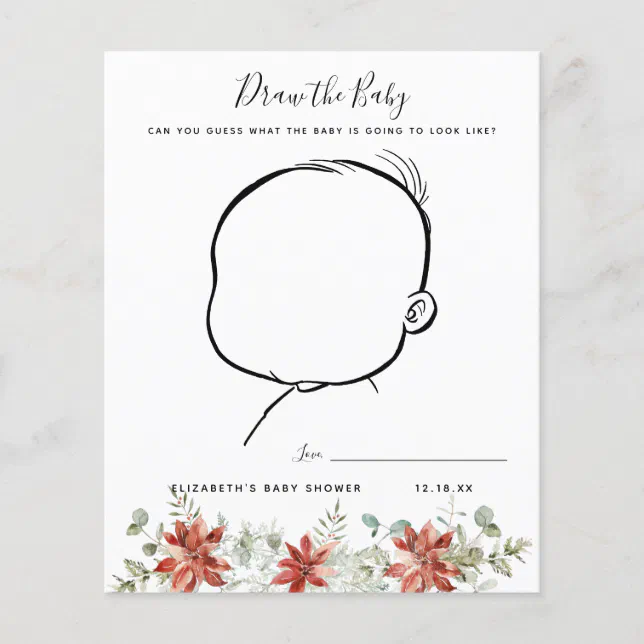 Draw the Baby | Baby Shower Game | Zazzle