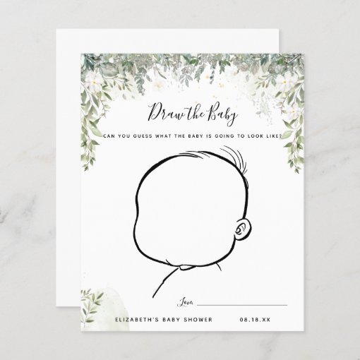 Draw the Baby | Baby Shower Game | Zazzle