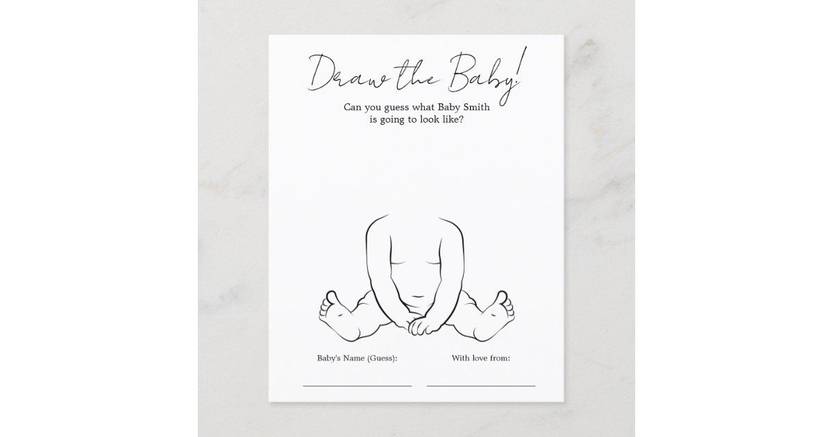 Draw the Baby Shower Game | Zazzle
