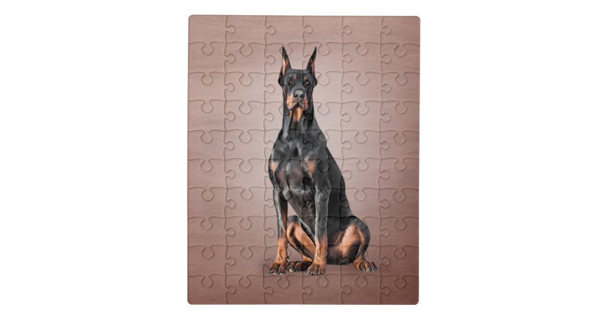 Drawing Doberman dog Jigsaw Puzzle | Zazzle