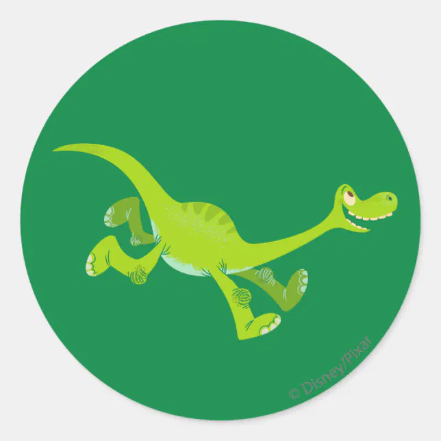 Drawing of Arlo Running Classic Round Sticker | Zazzle