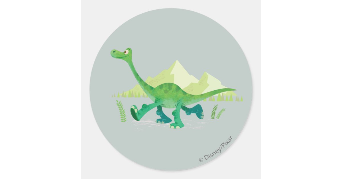 Drawing of Arlo Walking Classic Round Sticker | Zazzle