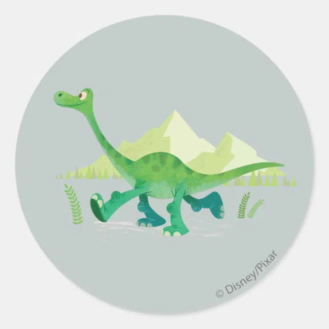 Drawing of Arlo Walking Classic Round Sticker | Zazzle