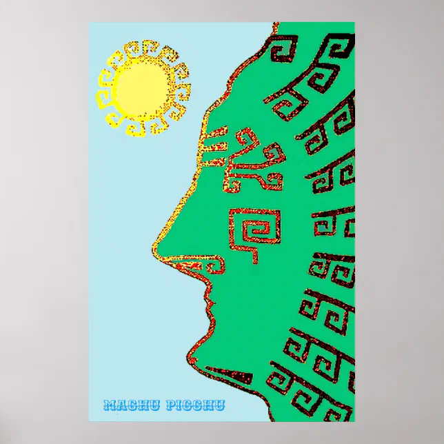 Drawing of Machu_Picchu Cusco Peru Poster | Zazzle