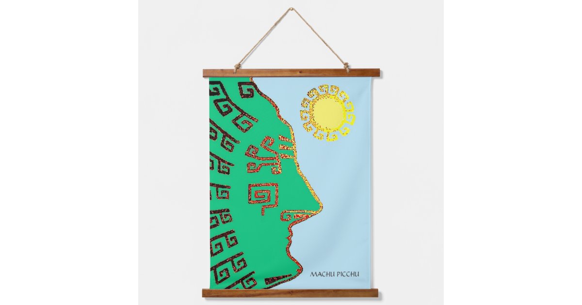 Drawing of Machu_Picchu Cusco Peru Poster Hanging Tapestry | Zazzle
