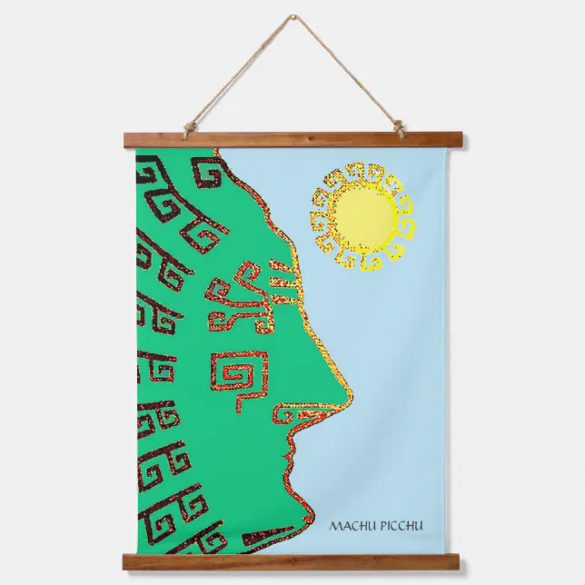 Drawing of Machu_Picchu Cusco Peru Poster Hanging Tapestry | Zazzle