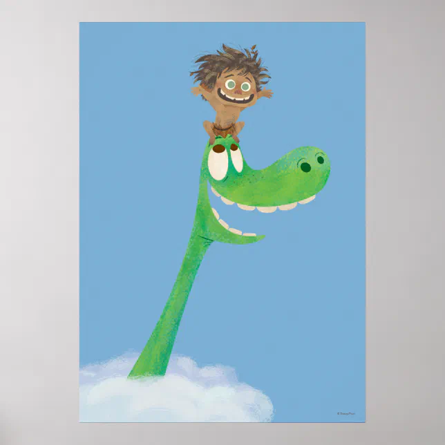Drawing of Spot And Arlo In Clouds Poster | Zazzle