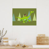 Drawing of Spot Riding Arlo Poster | Zazzle