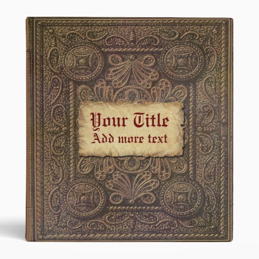 Drawing of Vintage Decorative Book Cover 3 Ring Binder | Zazzle