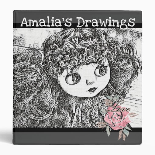 drawings album, artist album, artwork 3 ring binder | Zazzle
