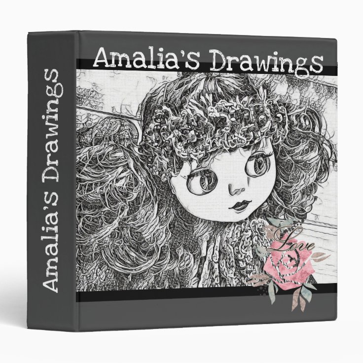 drawings album, artist album, artwork 3 ring binder | Zazzle