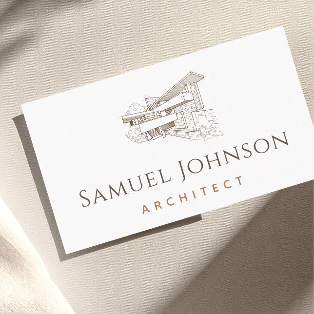 Drawn Residential Building Professional Architect Business Card | Zazzle