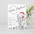 Drawn White Elephant Gift Exchange Christmas Party Invitation | Zazzle