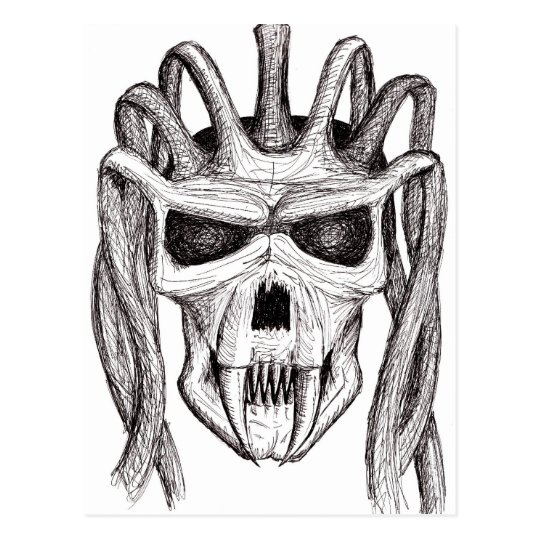 dread skull postcard | Zazzle.com