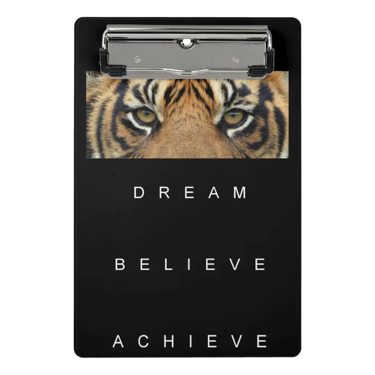 Dream Believe Achieve Motivational Inspirational Mini Clipboard | Zazzle