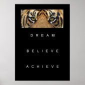dream believe achieve motivational quote poster | Zazzle