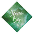 Dream Big Green Galaxy Graduation Graduation Cap Topper | Zazzle