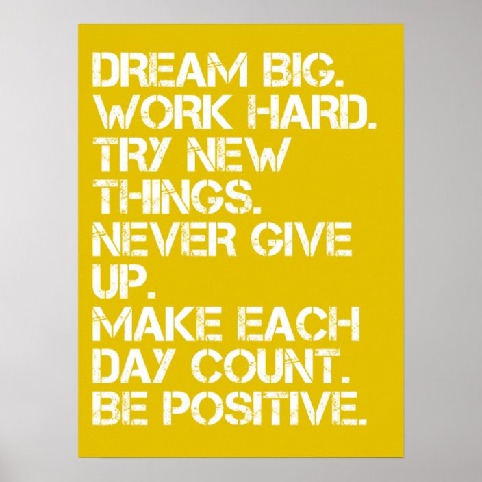 Dream Big - Inspirational Poster | Zazzle.com
