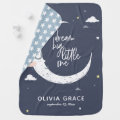 Dream big little one moon + clouds personalized baby blanket | Zazzle