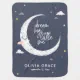 Dream big little one moon + clouds personalized baby blanket | Zazzle