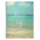 Dream Big Inspirational Quote Spiral Notebook | Zazzle.com