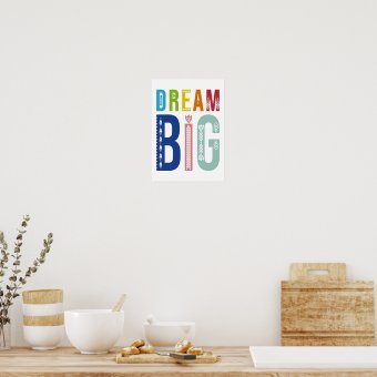 Dream big poster | Zazzle