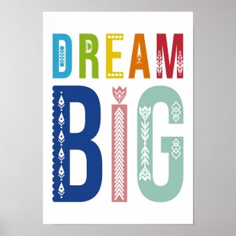 Dream big poster | Zazzle