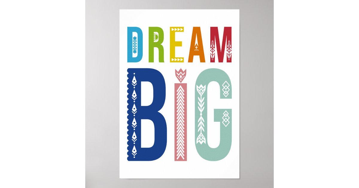 Dream big poster | Zazzle