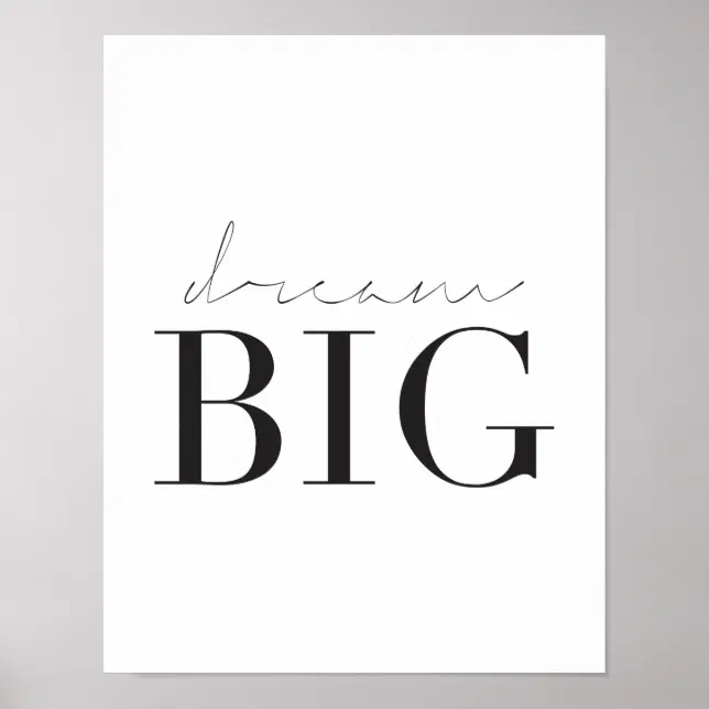 Dream Big Poster | Zazzle