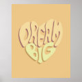 Dream Big: Yellow Positive Words Poster | Zazzle