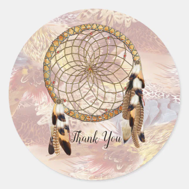 Dream Catcher Stationary Classic Round Sticker | Zazzle