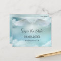 Dream Cloud Angel Wings QR Code Save the Date Announcement Postcard ...